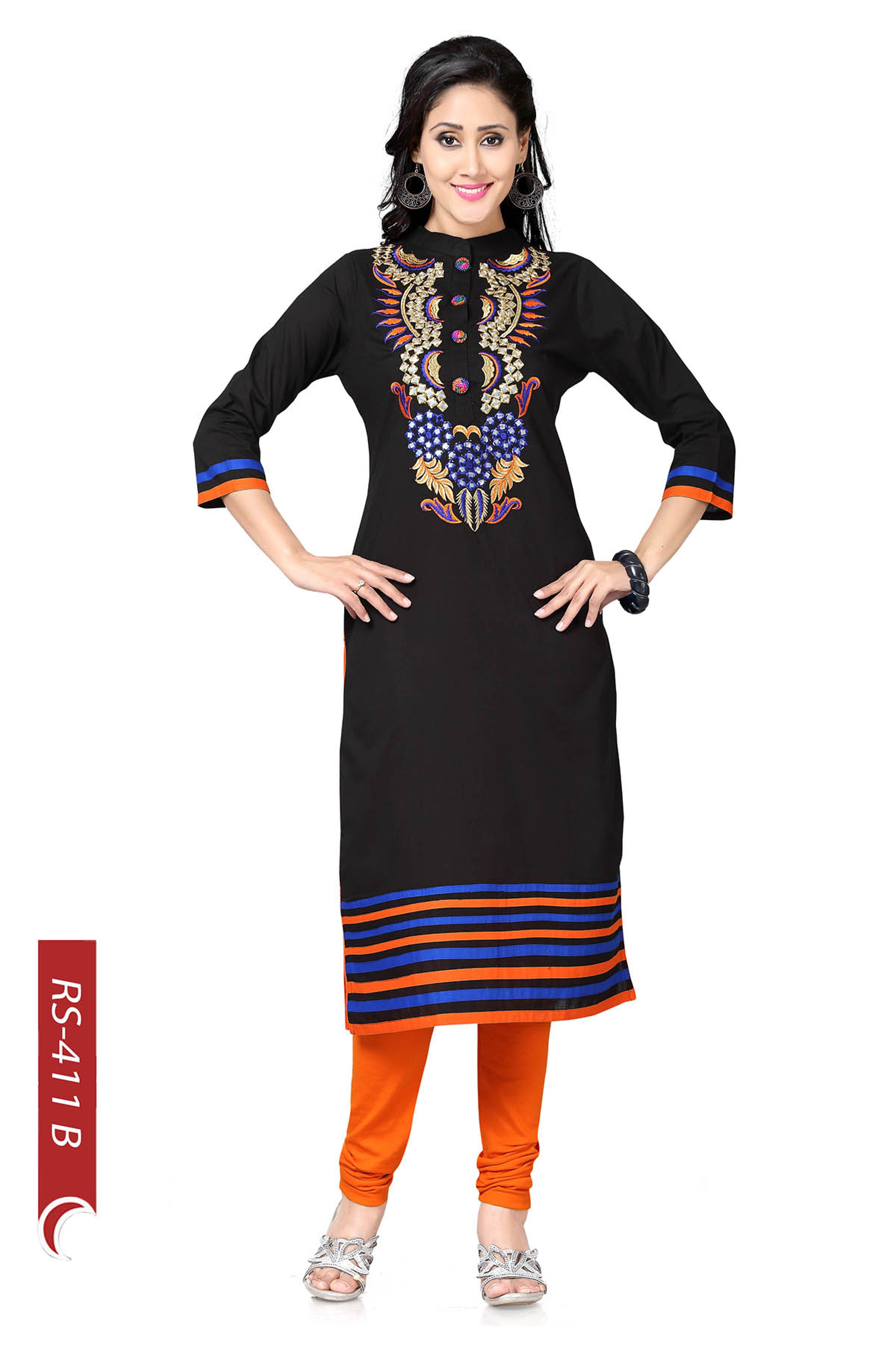 Stunning Varicolored Embroidered Women Wear